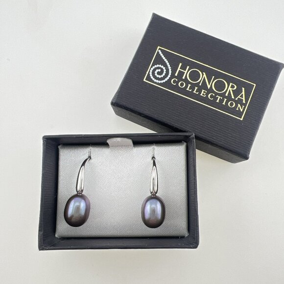 Honora | Jewelry | Honora Pearl Earrings Sterling Silver Graypurpleblue ...